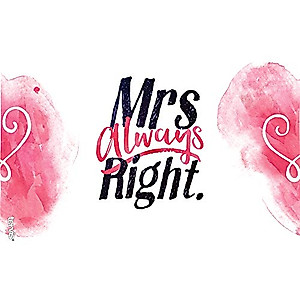 Tervis Mr. Right and Mrs. Always Right Tumbler with Wrap and Assorted Lid 2 Pack 16oz, Clear