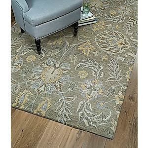 Kaleen Rugs Helena Hand-Tufted Area Rug, Sage, 8' x 10', (3212-59 810)