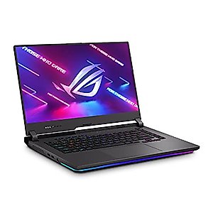 ASUS ROG Strix G15 (2021) Gaming Laptop, 15.6” 300Hz IPS Type FHD Display, NVIDIA GeForce RTX 3050 Ti, AMD Ryzen R7-5800H, 16GB DDR4, 1TB PCIe SSD, RGB Keyboard, Windows 10, Black, G513QE-ES76