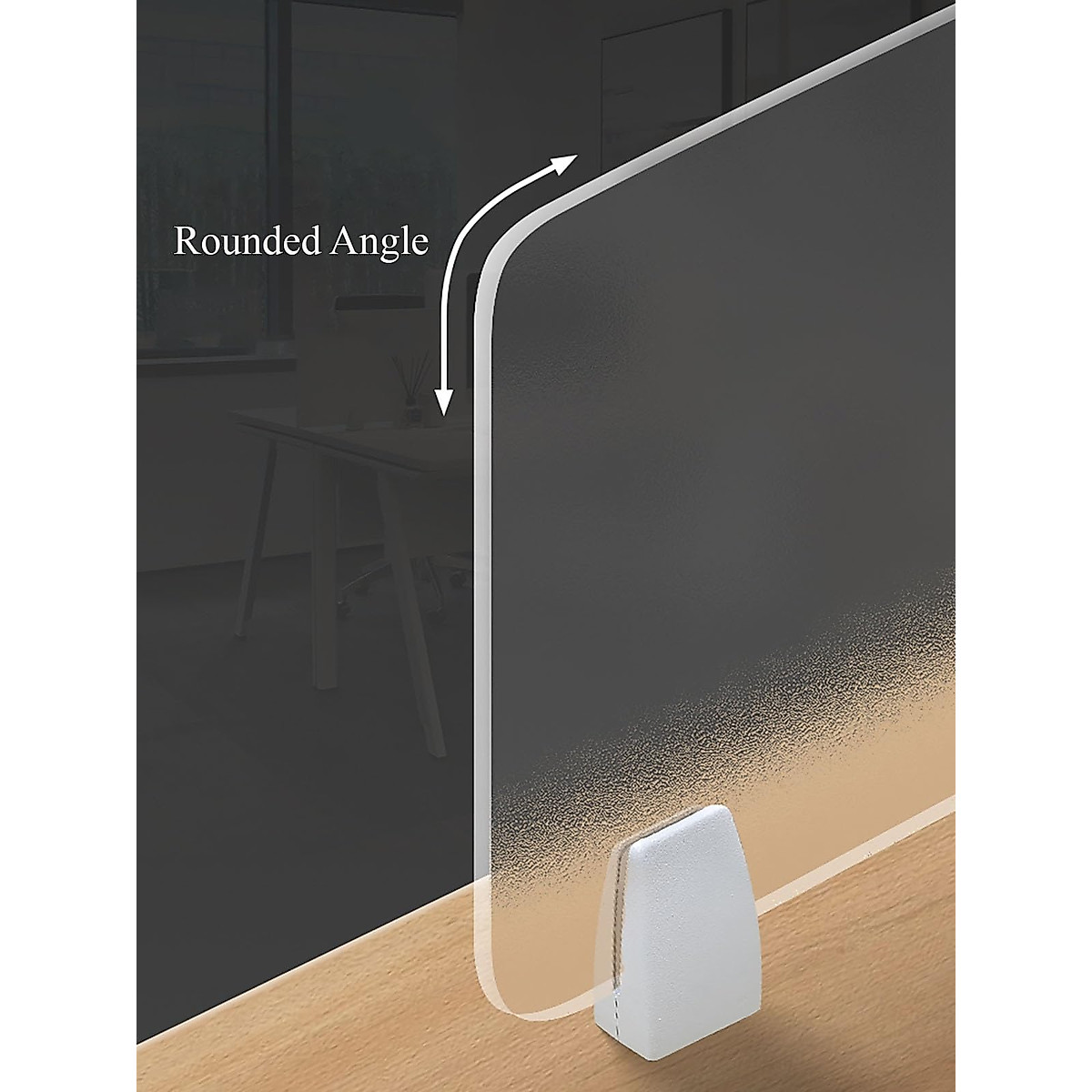 Classroom Office Privacy Desk Dividers, Portable Tabletop Partition Screens Panels for Enhance Workspace Isolation, Desktop Shield Guard Frosted Translucent (Size : 60CMx40CM/23.6INx15.7IN)