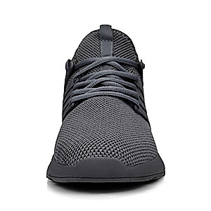 Feetmat Men's Athletic Shoes Lightweight Sneaker Walking Tennis Slip On Shoes Wide Fashion Sneakers Barefoot Running Shoes Grey 12M