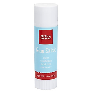 Office Depot® Brand Glue Sticks, 1.4 Oz, Clear, Pack of 3 Glue Sticks
