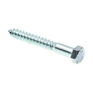 Prime-Line 9056277 Hex Lag Screws, 3/8 In. X 3 In., A307 Grade A Zinc Plated Steel (50 Pack)