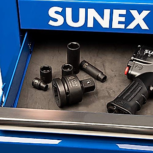 Sunex 5303, 1 Inch Drive, 1" Female x 3/4" Male Impact Adapter, Cr-Mo Steel, Ball Detent, Tapered Square End, Meets ANSI Standards