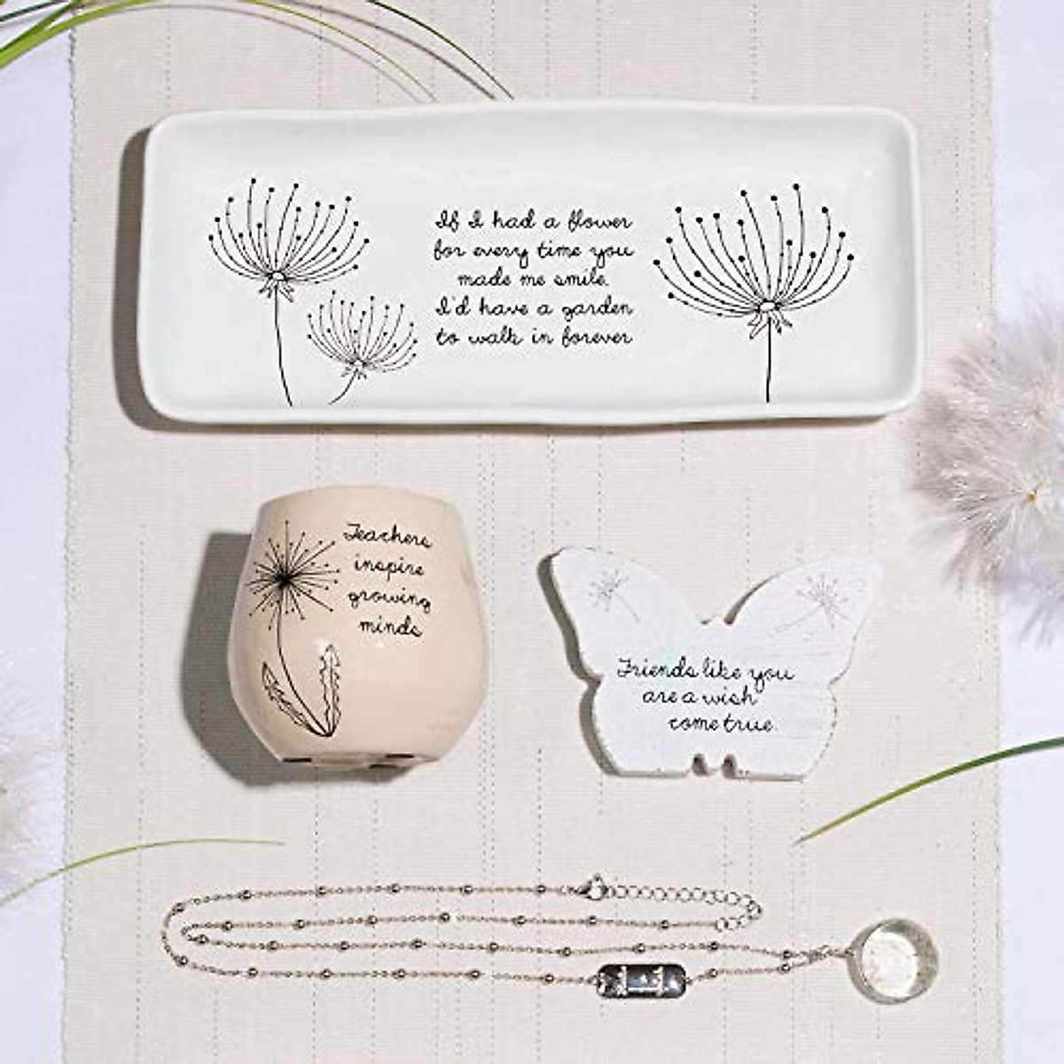 Pavilion Gift Company Teachers Inspire Growing Minds Ceramic Soy Candle