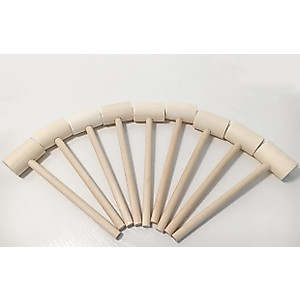 Autupy 20 Pieces Wooden Crab Lobster Seafood Mallets,Wooden Hammer for Chocolate,Breakable Heart Hammer