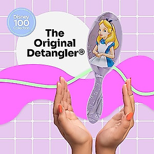 Wet Brush Original Detangling Brush, Alice (Disney 100) - Detangler Brush with Soft & Flexible Bristles - Detangling Brush for Curly Hair - Tangle-Free Brush for Straight, Thick, & Wavy Hair