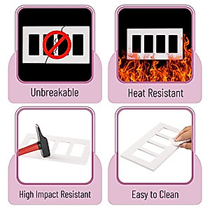 Bates- Screwless Decorator Wall Plates, 4 Gang Wall Plate, Decorator Wall Plate, Outlet Covers, Wall Plates, White Outlet Covers, 4 Gang Screwless Wall Plate, Screwless Wall Plate.