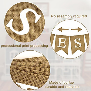 GCQQ God Bless Banner, Pre-strung God Bless Burlap Banner, Neutral God Bless Banner with Pigeon, Rustic First Communion Banner for Boys or Girls, God Bless Banner for Baby Shower, Wedding Party Banner