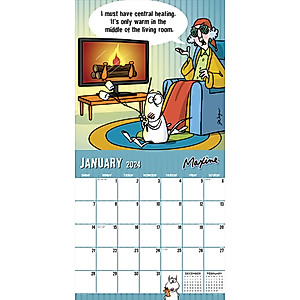 TF PUBLISHING 2024 Maxine Wall Calendar | Large Grids for Appointments and Scheduling | Vertical Monthly Wall Calendar 2024 | Home and Office Organization | Premium Matte Paper | 12"x12”
