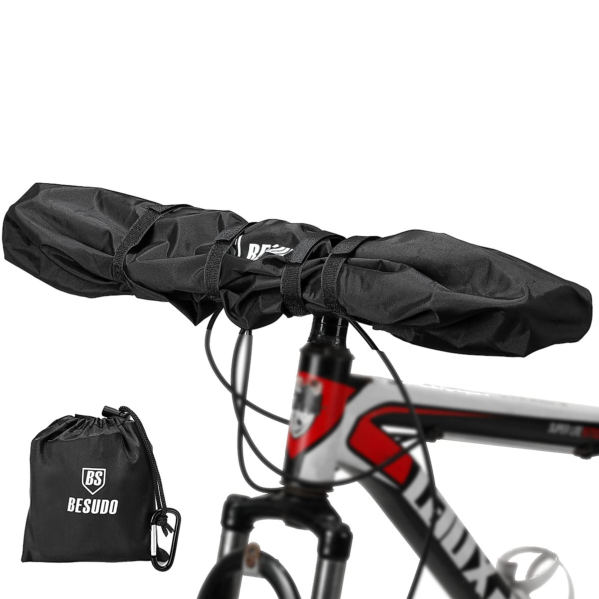 Besudo Handlebar Cover Ebike Transport Protection - Handlebar Protective Cover Handlebar Hood Handlebar Cover for Bicycle - Bicycle Cover for Rear Rack Handlebar Rain Protection -30-B-US