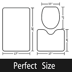 Boziqr Funny Cat Shower Curtain Set - Cute Cat Riding Dinosaur, Ocean Wave Bath Mat, Contour Mat, Toilet Lid Cover