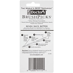 The Doctor's BrushPicks Interdental Toothpicks, 120 count. (Pack of 8)