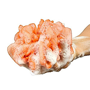 Bath Loofah Sponge Collection (8-Pack), Bath Shower Loofah Sponges - Mesh Pouf Shower Body Scrubber Exfoliators