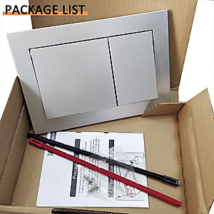 VALLVATER Toilet Push Plate With Dual Buttons Compatible with TOTO YT800#WH In-Wall Tank System - Matte Chrome, to002y