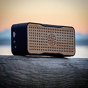Reveal Solar Speaker, Portable Wireless Bluetooth Bamboo Speaker & Phone Charger Eco-Friendly Bamboo Wood Design