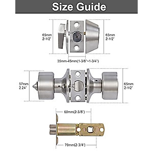 Lanwandeng 2 Sets Keyed Alike Entry Door Knobs and Single Cylinder Deadbolt Lock Combo Set Security for Entrance and Front Door, All Keyed Same Door Lock with Classic Satin Nickel Finish