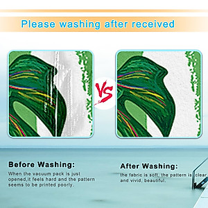 Ruikyhom Lounge Chair Towel Cover, Chaise Lounge Cover, Beach Chair Covers with 3 Pockets for Pool Sunbathing Beach Garden Courtyard Outdoor Trips, 85 x30 in, Green Leaves