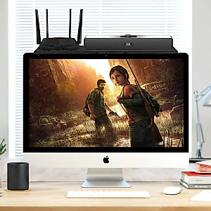 Bracwiser No Drill TV Top Shelf 24 inch Wide Monitor Top Mounting Bracket Platform Holds Speaker, AV Receiver, Media Box, Game Console and More