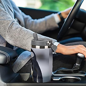 30oz Stainless Steel Insulated Tumbler with Flip Lid & Straw, Leakproof Travel Mug for Car, I Love Penguins Double Wall Vacuum Thermal Coffee Cup with Handle, Spill-Proof Design for Hot/Cold Drinks