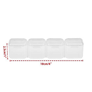 104 Pcs Diamond Bead Painting Storage Case, Removable Clear Plastic Painting Drill Organizer for Nail Art Rhinestone Jewelry DIY Diamond Cross Stitch Tools and Other Small Items