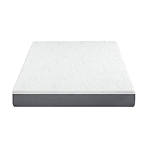 Olee Sleep 9 Inch Ventilated Gel Infused Memory Foam Mattress, CertiPUR-US® Certified, Gray, King