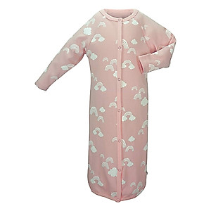 Babysoy Organic Modern Solid Bundler/Gown (6-12 Months, Rainbow)