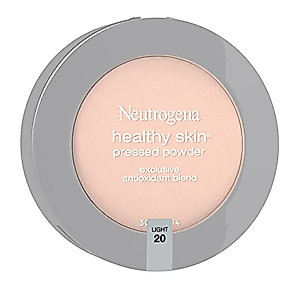 Neutrogena Healthy Skin Pressed Makeup Powder Compact with Antioxidants & Pro Vitamin B5, Evens Skin Tone, Minimizes Shine & Conditions Skin, Light 20.34 oz