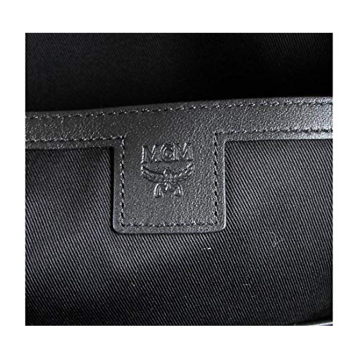 MCM Unisex Black Coated Canvas Studded Medium Backpack MMK8AVE55BK001