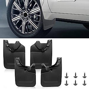 Mud Flaps Splash Guards Compatible with Toyota Tacoma 2023 Pickup (with Fender Flares), All Weather Guard Mudguards Mudflaps with Hardware Kits Accessory Front & Rear Tire Guards (4PCS)
