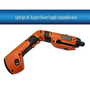 UpBright 9V AC Adapter Compatible with Black & Decker Pivot Plus PD600 PD600G B&D 6V DC Drill 90500902-01 UA090010B UA-090010B 90500144 5102767-03 90500902 UA-0901 90551521 UA090010E UA090010 Charger