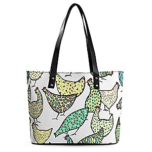 Womens Handbag Chickens Leather Tote Bag Top Handle Satchel Bags For Lady