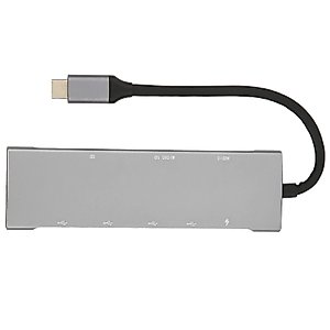 USB Charging Hub, Powerful Docking Station 5Gbps Data Transmission Read TF Card Plug and Play for Laptop for Projector for Computer