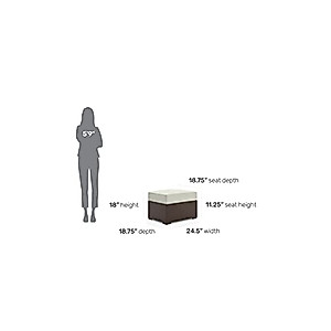 Homestyles 6800-90 Palm Springs Outdoor Ottoman, 1 Seat, Beige