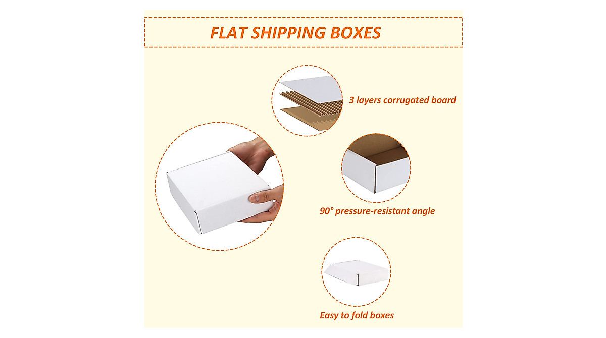 HORLIMER 9x6x2 Shipping Boxes Set of 50 - Sturdy Cardboard Mailers