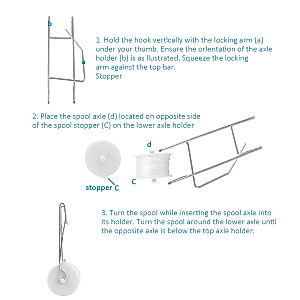 Bandelt 20 Pack Tomato Trellis Roller Hooks with 15M Twine for Tomato,Plant, Greenhouse,Flower Vine Twine Crop Trellis Kit Plant Roller Hook