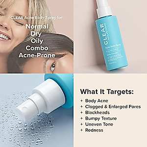 Paula's Choice CLEAR Back & Body Acne Spray, 2% BHA (Salicylic Acid) Treatment for Bacne, Blackheads & Blemishes, 4 Ounce