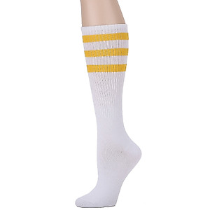Leotruny 3 Pairs Over the Calf Tube Socks (C01-3pairs Multicoloured)