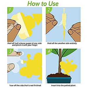 Kensizer 16pcs Yellow Sticky Traps for Gnats, Sticky Fruit Fly Fungus Gnat Trap Bug Traps Killer for White Flies, Aphids, Leaf Miners, Thrips Indoor Outdoor