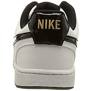 NIKE Men's Sneaker, White Black Metallic Gold, 10.5