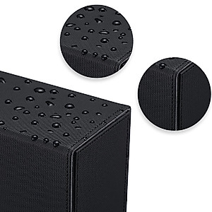 Weewooday 2 Pcs Deck Card Storage for 400+ Cards, Playing Card Storage for Baseball Play Cards Deck Trading Cards Box Holding Compatible with TCG MTG Storage Boxes(Black and Red)