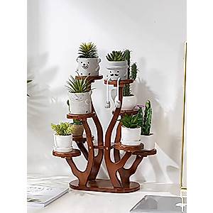Bamboo 8 Pottred Plant Stand Rack Plant Stand Indoor 4-Tier wrought iron Plant Stand Green Indoor Plant Stand Use Office Home Decor By Plant Stand Indoor bamboo plant stands for indoor plants multiple