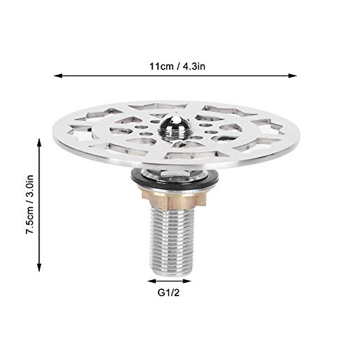 Bar Glass Rinser Faucet Head Stainless Steel Automatic Cup Washer Cleaner Accessory Bar Glass Rinser for Bar Restaurant Hotel Cafe Kitchen Sinks Silver