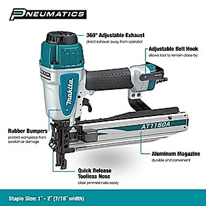 Makita AT1150A 7/16" Medium Crown Stapler, 16 Ga.