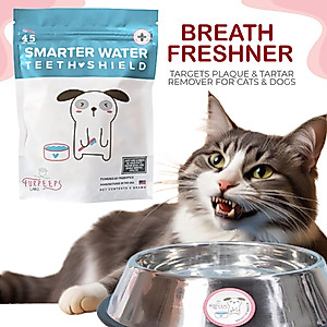 Furpeeps Labs Dogs Breath Freshener, Cat & Dog Dental Powder, Water Additive for Dogs, Plaque & Tartar Remover, Best Way to Eliminate Dogs & Cats Bad Breath, Vet Recommended 45 Servings.