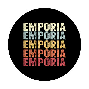 Emporia Kansas Emporia KS Retro Vintage Text PopSockets Swappable PopGrip