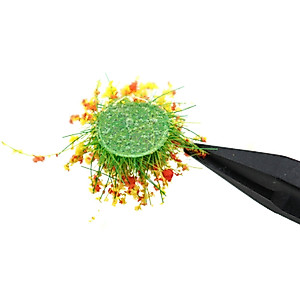 TAODAN 28pcs Static Grass Tuft Model 14x10mm Railway Artificial Grass Miniature War Gaming Terrain DIY Model