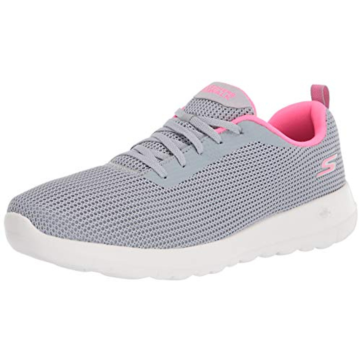 Skechers womens Walking Sneaker, Gray/Pink, 7 US
