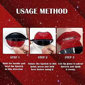 DAGEDA 3 Colors Lazy Lipstick, Pearl Lipstick Magic Color Changing Lipstick, Labiales Magicos Long Lasting Moisturizing Lipstick, Not Fade Lip Shape Lipstick for Lazy People（Color B