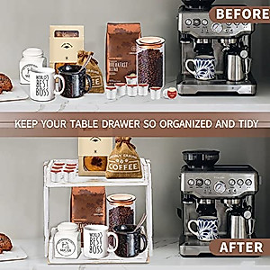 Coffee Station Organizer Countertop, Coffee Bar Accessories and Organizer, Coffee Mug Holder Countertop Coffee Station,Coffee Cup Holder Coffee Bar Accessory Organizer, Gift for Coffee Lover